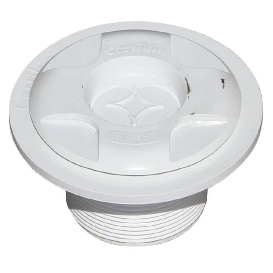 Certikin White Vacuum Point 1.5in Concrete with plug - Pack of 5
